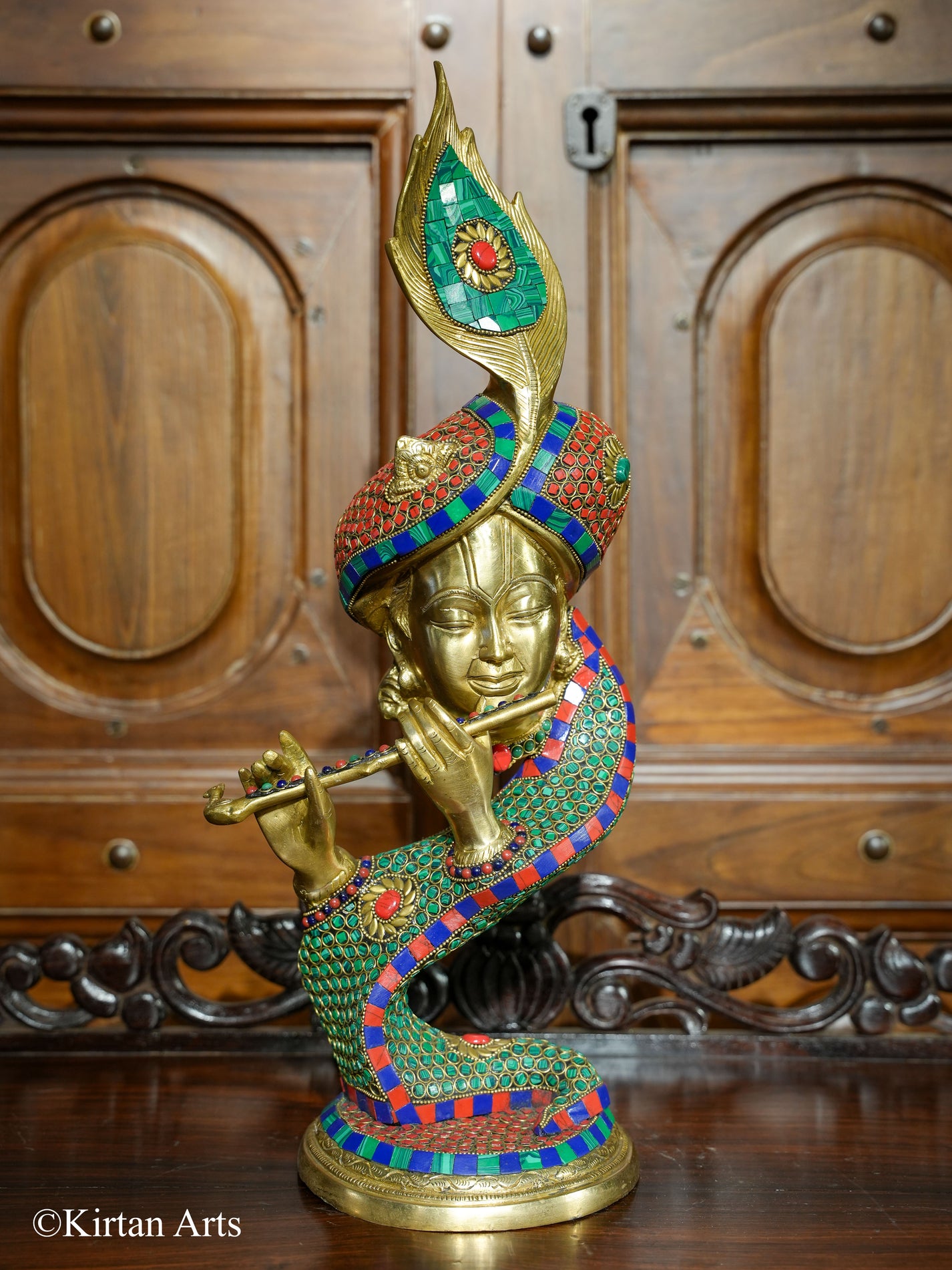 Brass Lord Krishna Bust 21" – Kirtan Arts