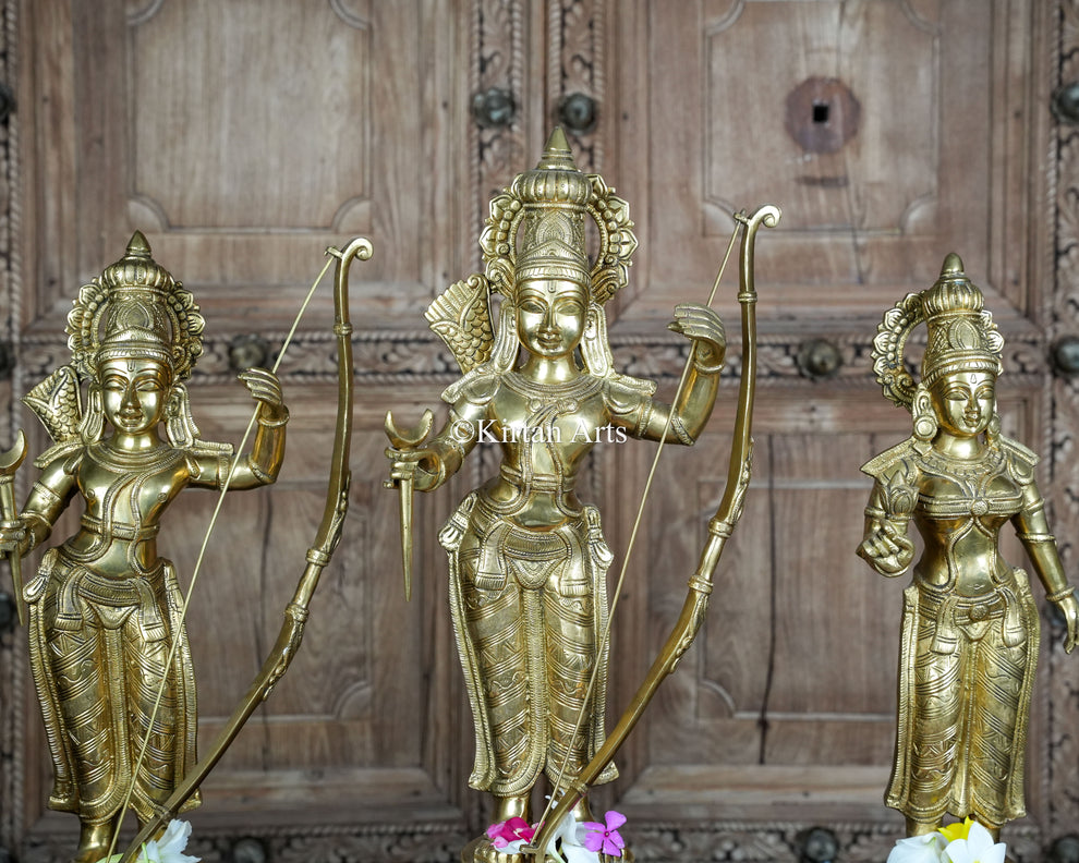 Brass Ram Darbar Set | Finely Sculpted | 26" (4Pc Set) – Kirtan Arts