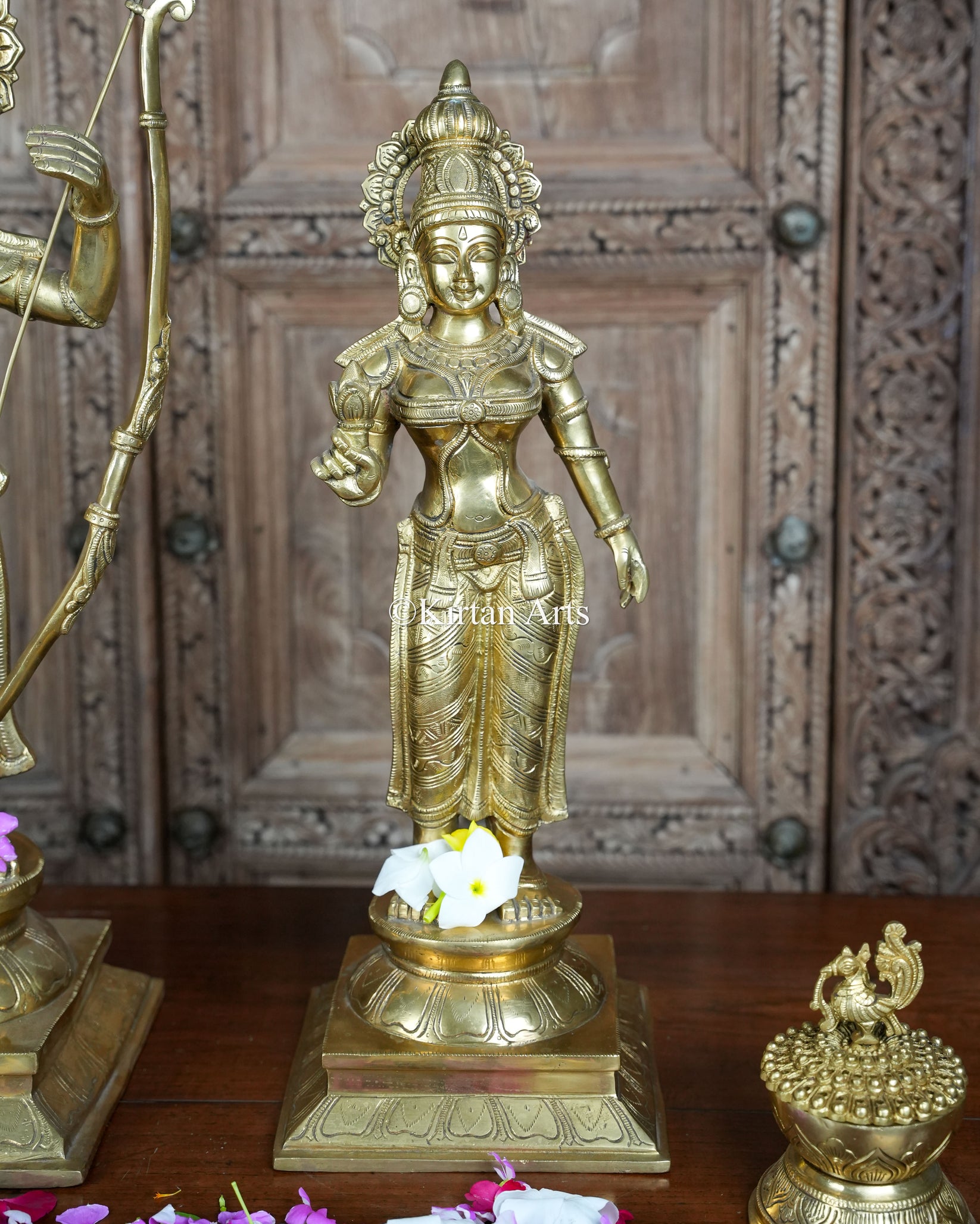 Brass Ram Darbar Set | Finely Sculpted | 26" (4Pc Set) – Kirtan Arts