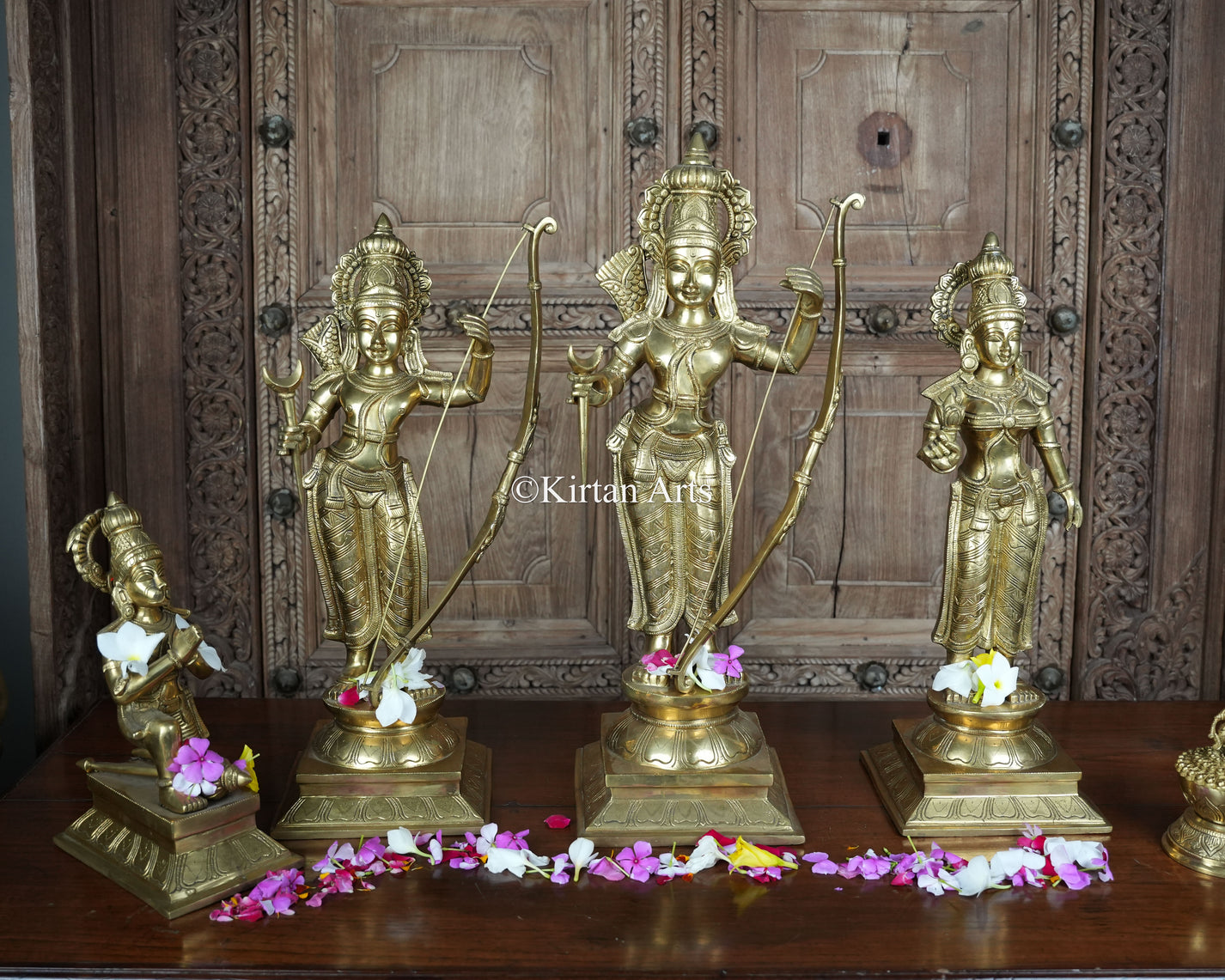 Brass Ram Darbar Set | Finely Sculpted | 26" (4Pc Set) – Kirtan Arts